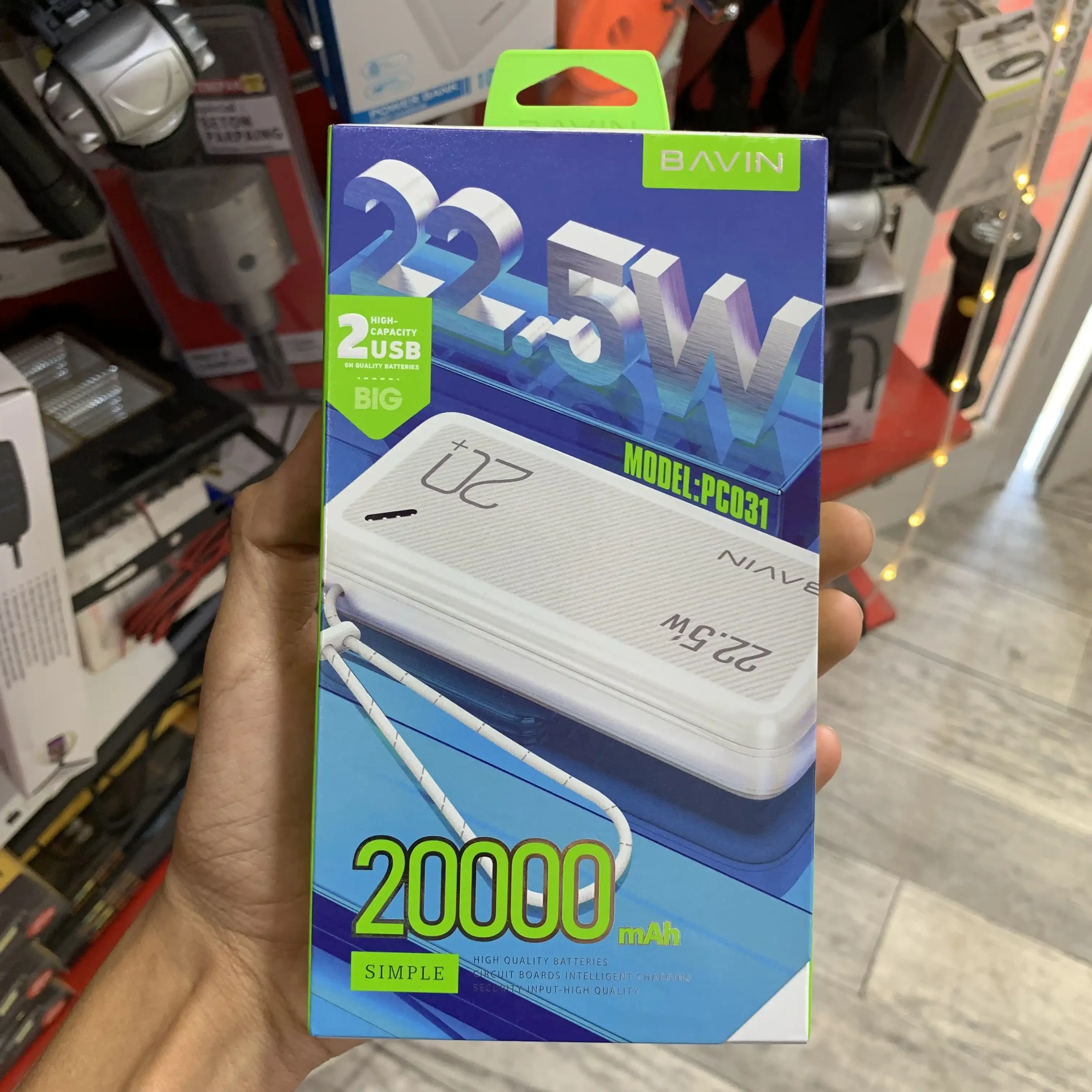 Power Bank Bavin 20000 mAh | VALIIZ SHOPPING